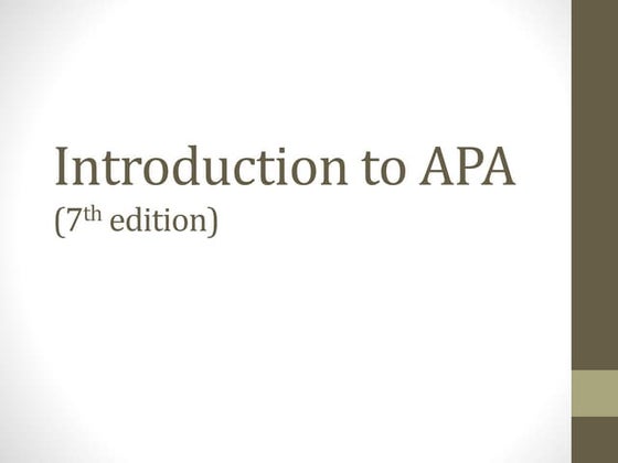 APA Manual 7th Edition - prerelease essentials | PPTX | Desktop ...