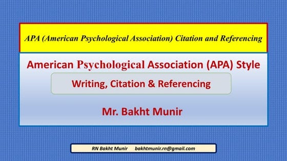 Apa 7th edition ppt | PPT