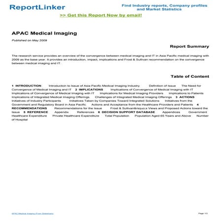 APAC Medical Imaging | PDF
