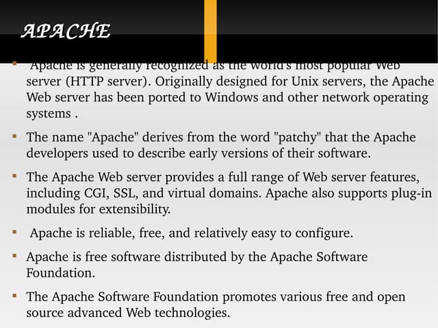 Apache web server | PPTX