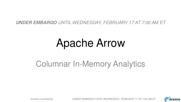 Apache Arrow - An Overview