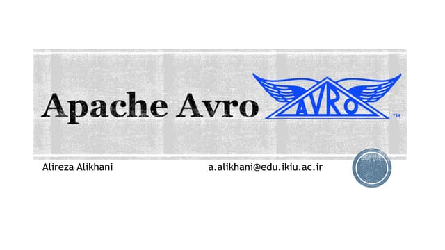 Apache Avro And Overview Hadoop Tools Ppt 2602