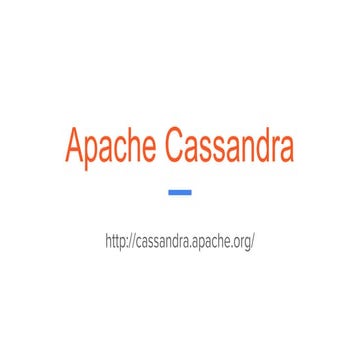 Apache cassandra (rus) | PPTX