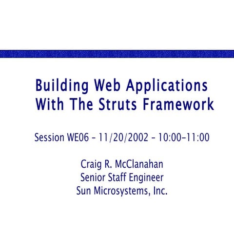 Apachecon 2002 Struts Ppt Web Development Internet