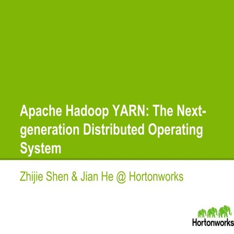ApacheCon North America 2014 - Apache Hadoop YARN: The Next-generation Distributed Operating ...