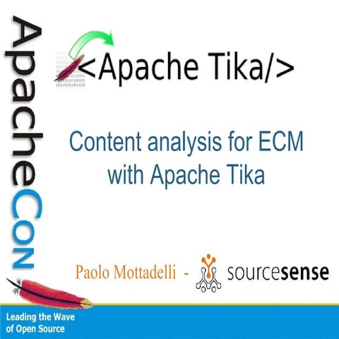 Content Analysis For Ecm With Apache Tika Ppt 