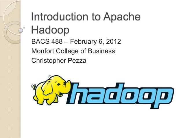 Introduction To Apache Hadoop Analyzing Big Data Ppt