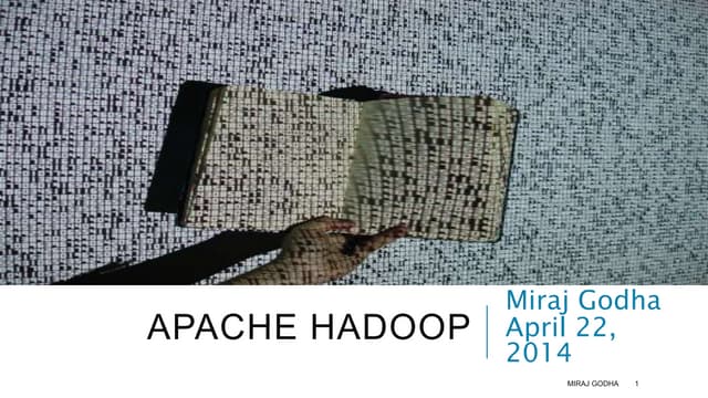 Apache Hadoop Hadoop Basicspptx Computing Technology And Computing 8559
