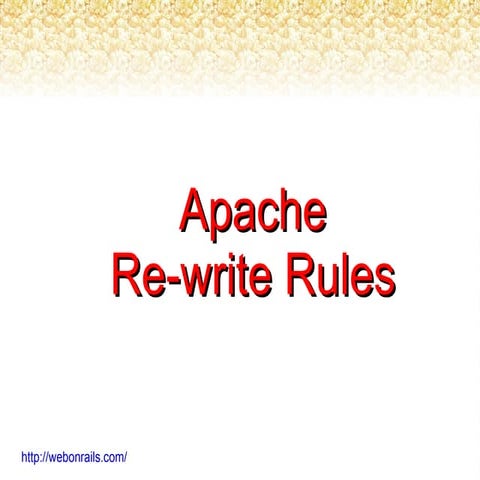 Apache Rewrite Rules Ppt