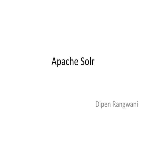 Apache Solr Ppt 