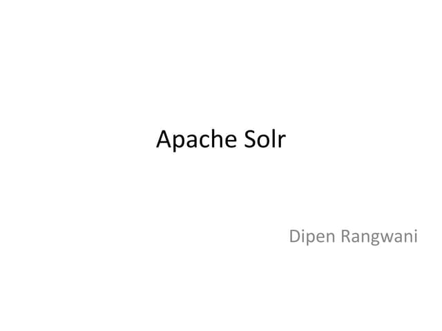 Apache Solr Ppt