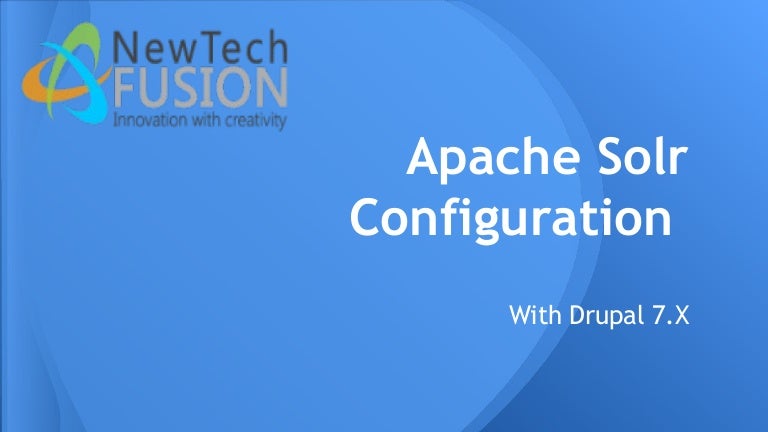 Apache Solr Configuration With Drupal 7