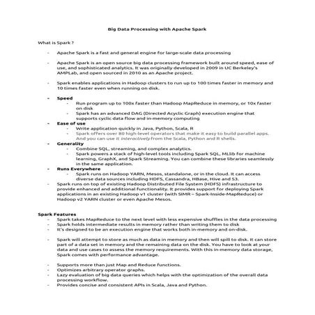 Apache Spark Notes Pdf
