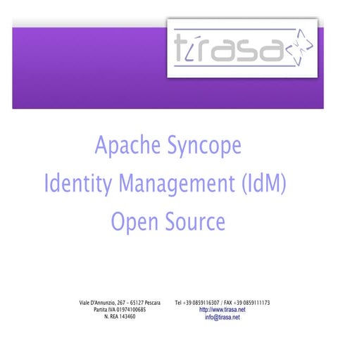 Casi d'uso Apache Syncope | PDF