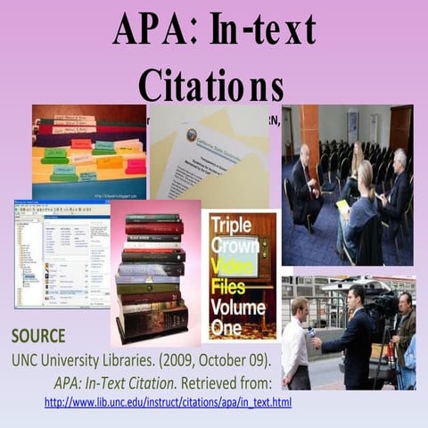 APA: In-text Citations | PPT