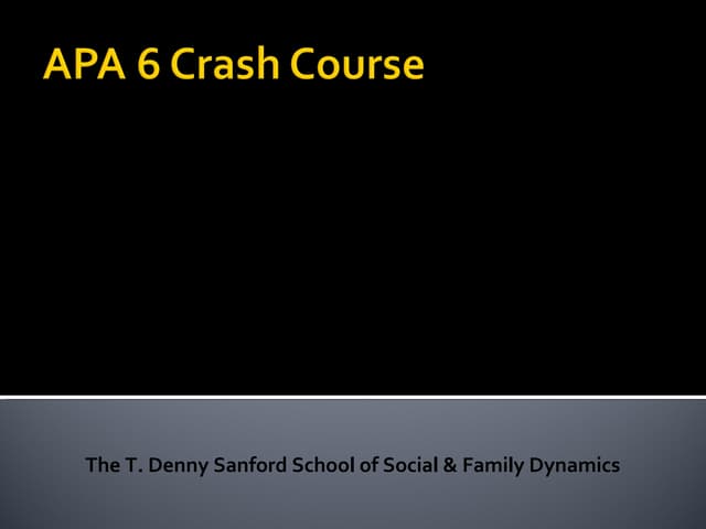 Apa 7th edition ppt | PDF