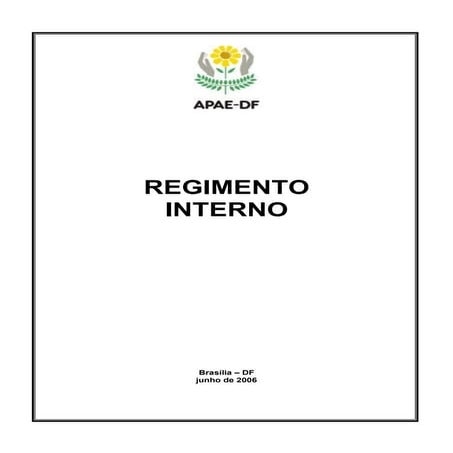 Apae df regimento interno | PDF