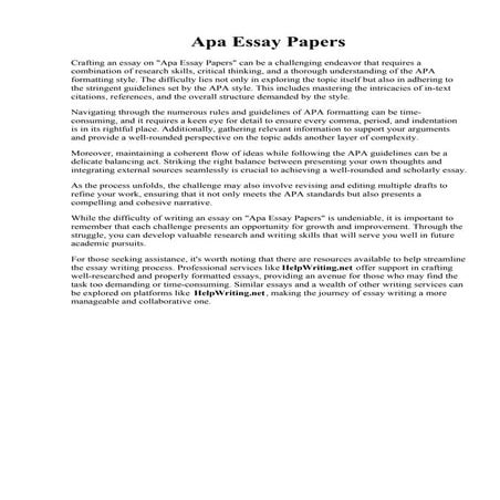 Apa Essay Papers. Apa Style Subheadings Example - What Is The Proper ...