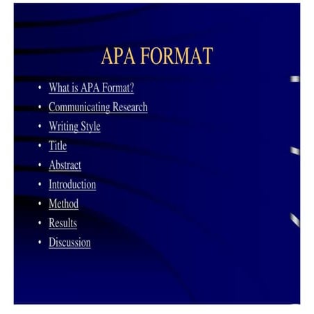 APA FORMAT | PPT