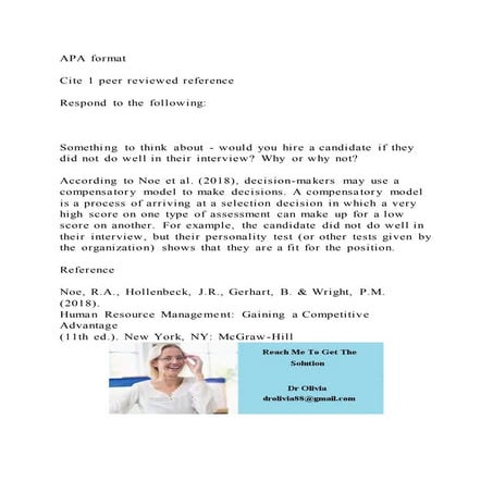 Apa format cite 1 peer reviewed referencerespond to the follo | DOCX