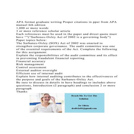 APA format graduate writing Proper citations in pper from APA ma.docx