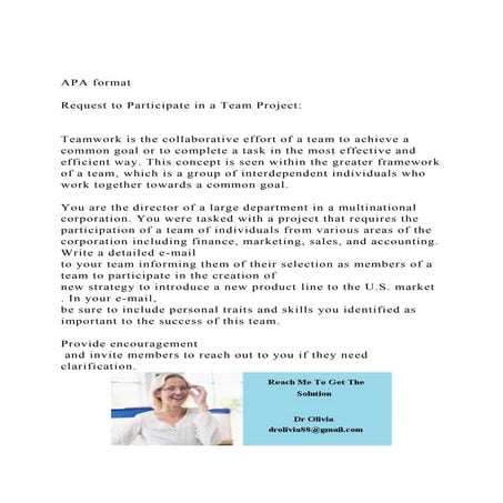 APA format Request to Participate in a Team ProjectTe.docx