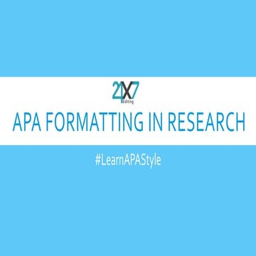 Apa formatting | PPT