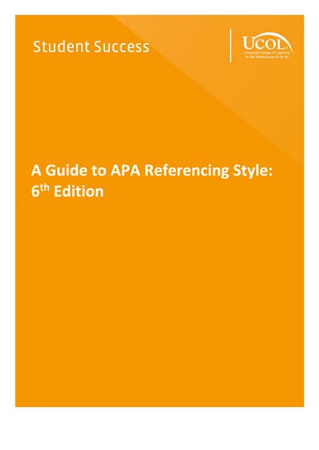 Apa referencing style 6th edition PDF