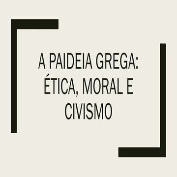 A Paideia grega e romana para a educação | PPTX