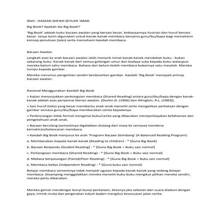 Apa itu big book | DOC