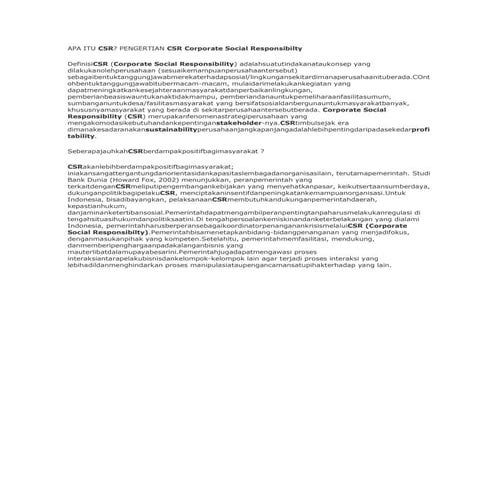 Apa itu csr | PDF