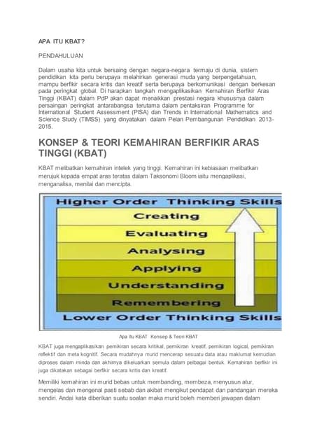 Kata tugas berdasarkan taksonomi bloom | PDF
