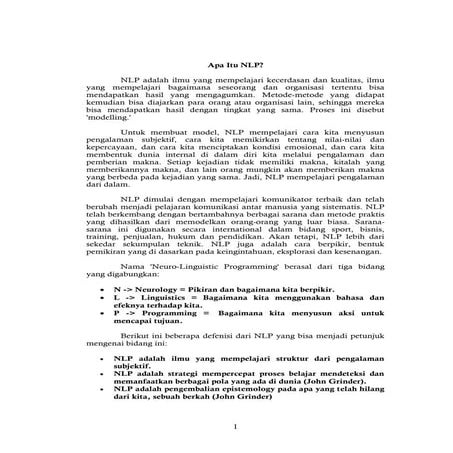 Apa itu nlp | PDF