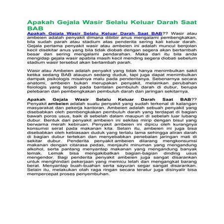 Cara untuk menghentikan pendarahan wasir | PDF