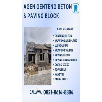 Cara Memasang Genteng Cor Flat di Atap yang Miring, Genteng Cor Flat ...