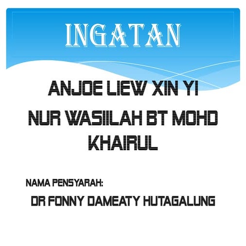 Apakah itu ingatan | PPTX