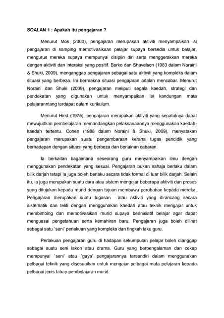 Contoh penulisan reflektif | PDF