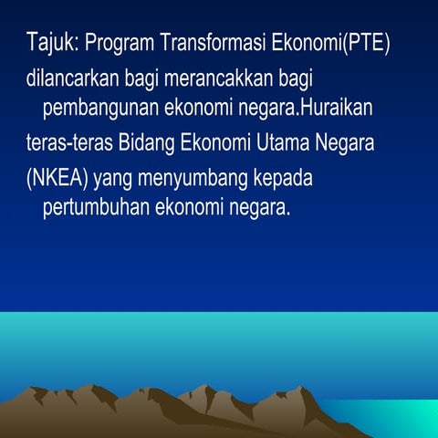 program transformasi ekonomi | PPT