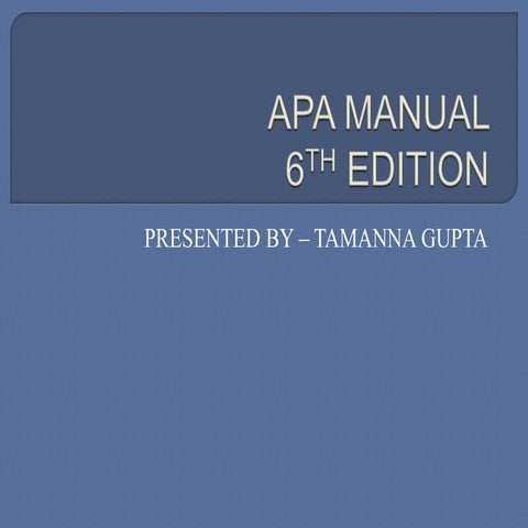 Apa manual chapter 7 | PPTX