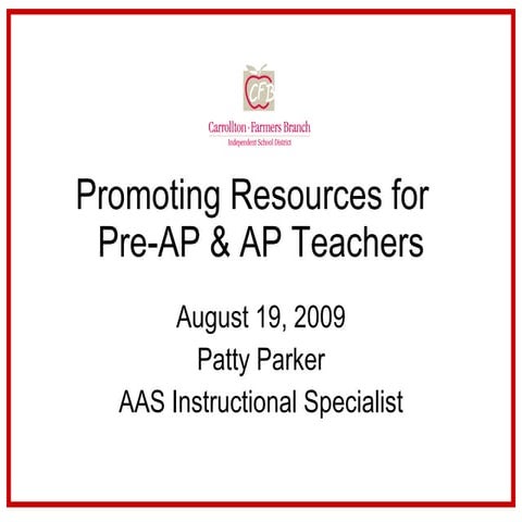 AP and Pre AP resources | PPT