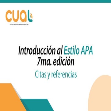 Introducción al Estilo APA 7ma. edición | PDF