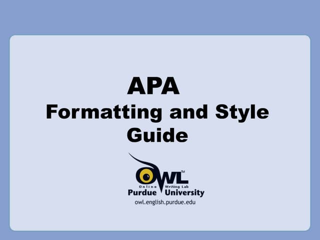 A practical guide to APA style | PPTX