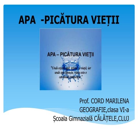 apa prezentare clasa a treia, apa in organism | PPTX