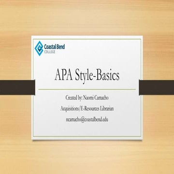 APA Basic Style Guide | PPT
