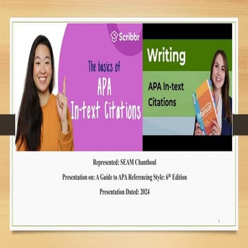Apa citation and referencing | PPTX