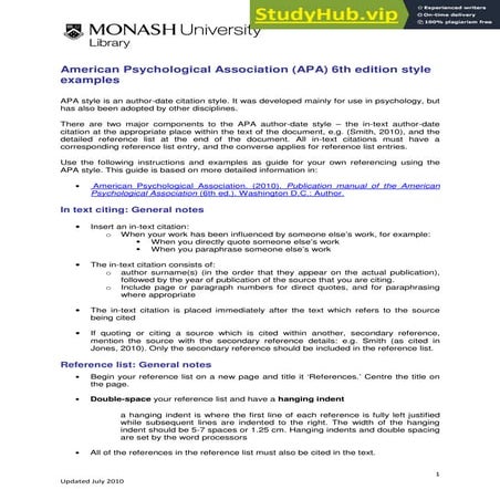 APA Quick Reference | PDF