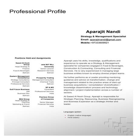 Aparajit Nandi profile | PDF