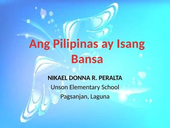 Elemento ng Isang Bansa | PPT
