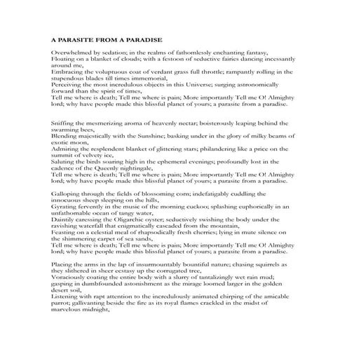 A Parasite From A Paradise | DOC | Zoos & Aquariums | Attractions