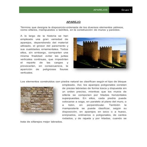 1. Aparejos y muros | PDF